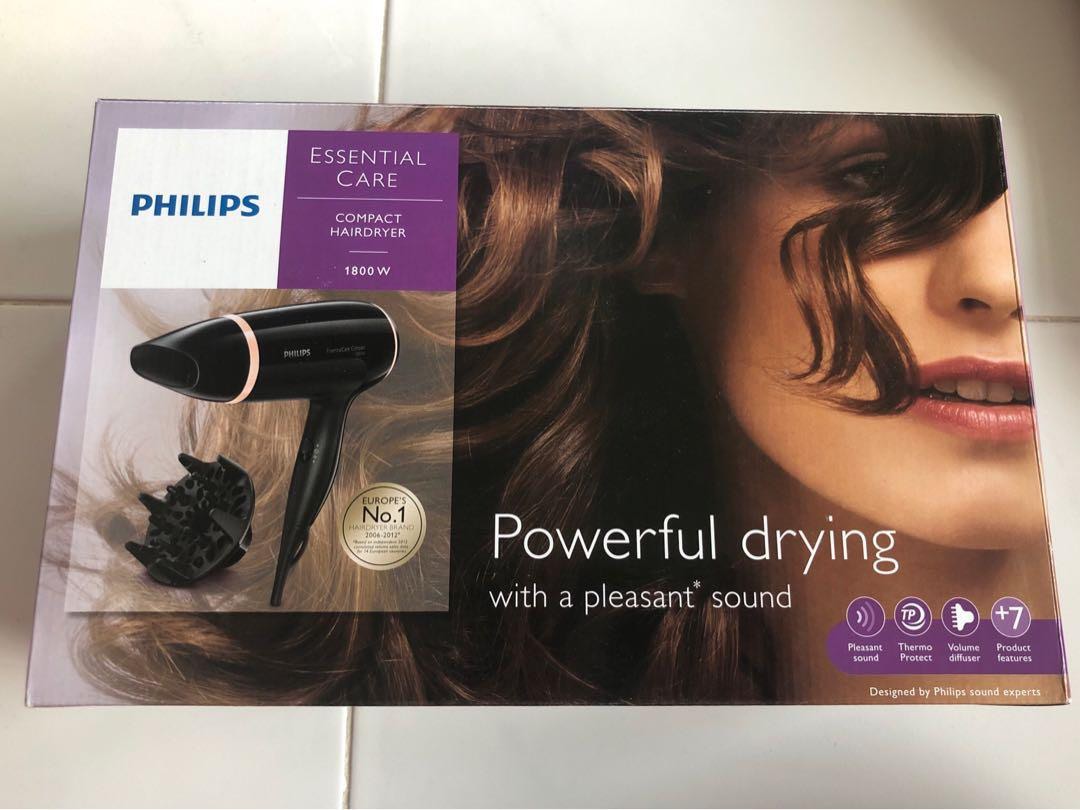 Philips Essential Care Silence Hair Dryer 1800W-BHD004, Beauty ...