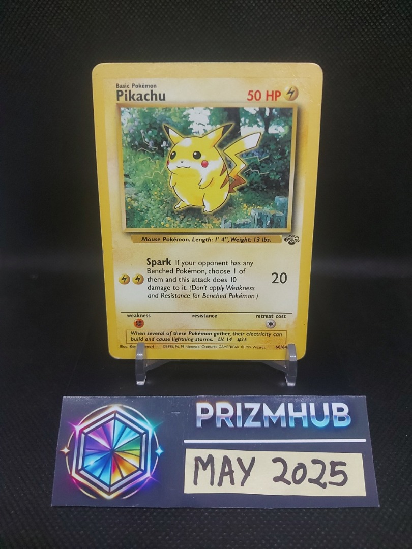 Pikachu Jungle Base Set Unlimited Vintage Pokemon Card, Hobbies & Toys ...