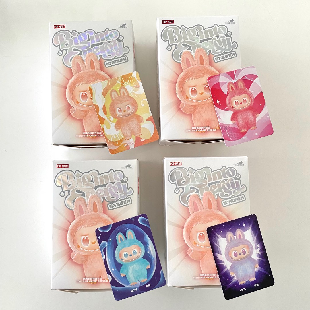 POP MART The Monsters Big into Energy Lsbubu V3 Vinyl Plush Pendants ...