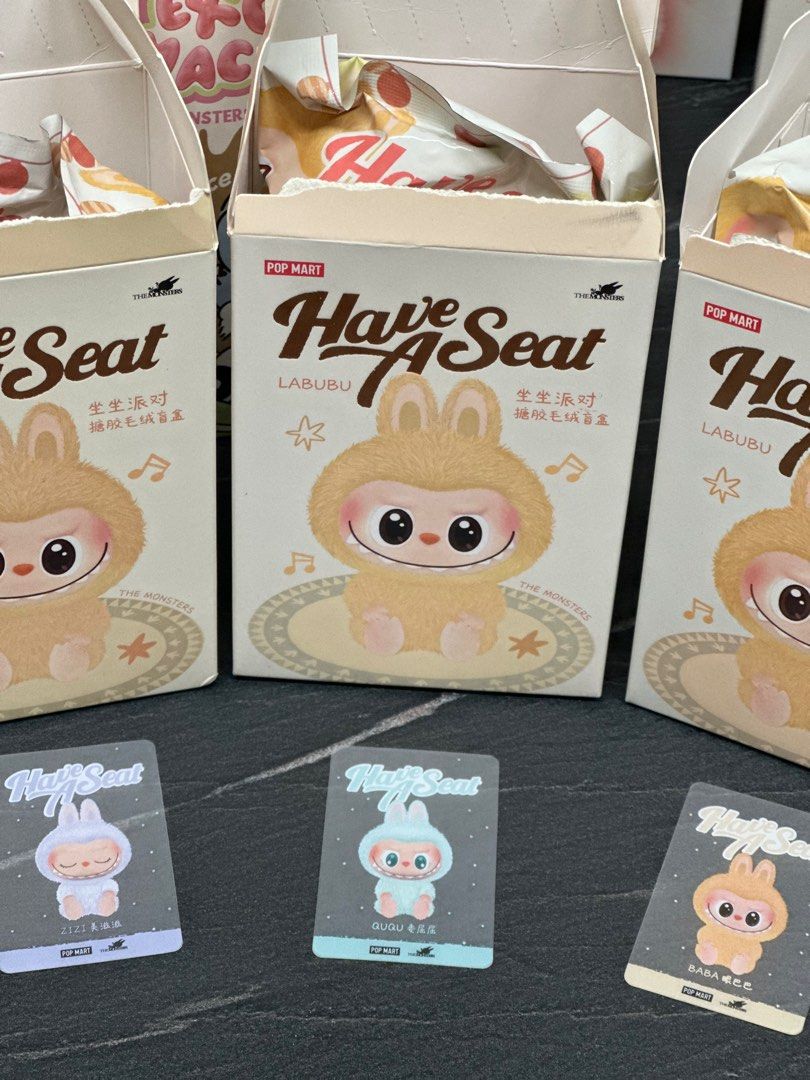 POPMART LABUBU V1 (Macarons)/V2 (Have a seat)/V3 (Big into energy ...