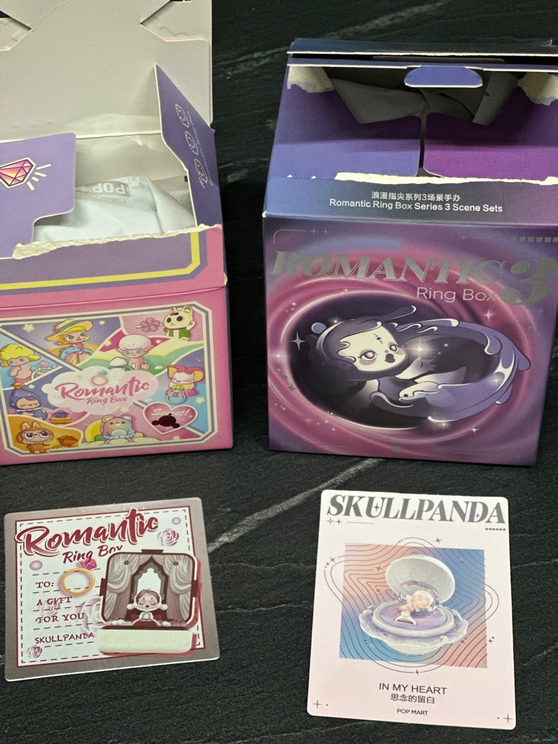 POPMART SKULL PANDA ROMANTIC RINGBOX SECRET & PHONE CHARM, Hobbies ...