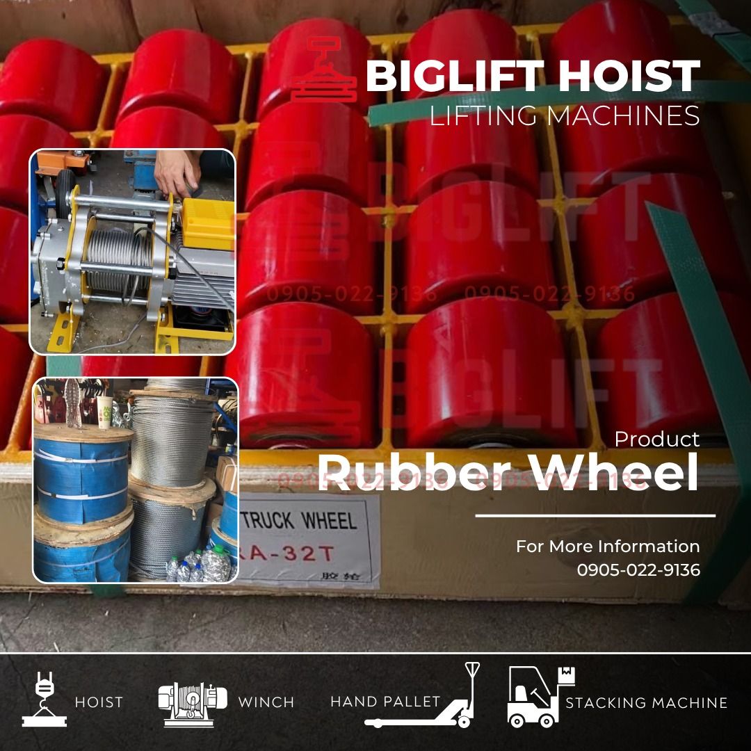 Rubber Wheel - Push Cart - Electric Hoist - Engine Winch , Chain Sling ...