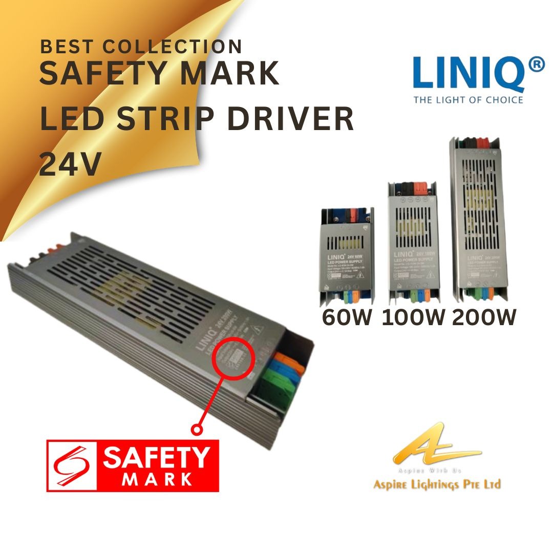 SAFETY MARK LED Strip Driver 24V 60W 100W 200W Lighting Driver Cove ...