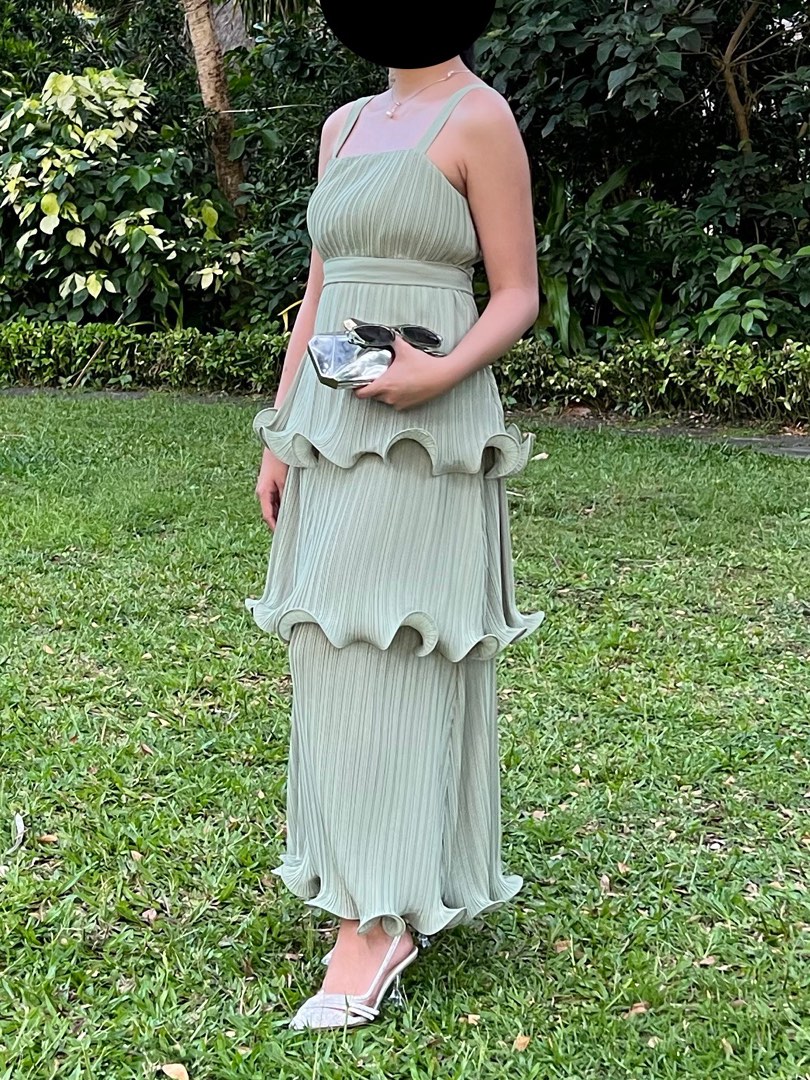 Sage Green Dress For Rent | Prenup Wedding Debut Guest Graduation Event ...