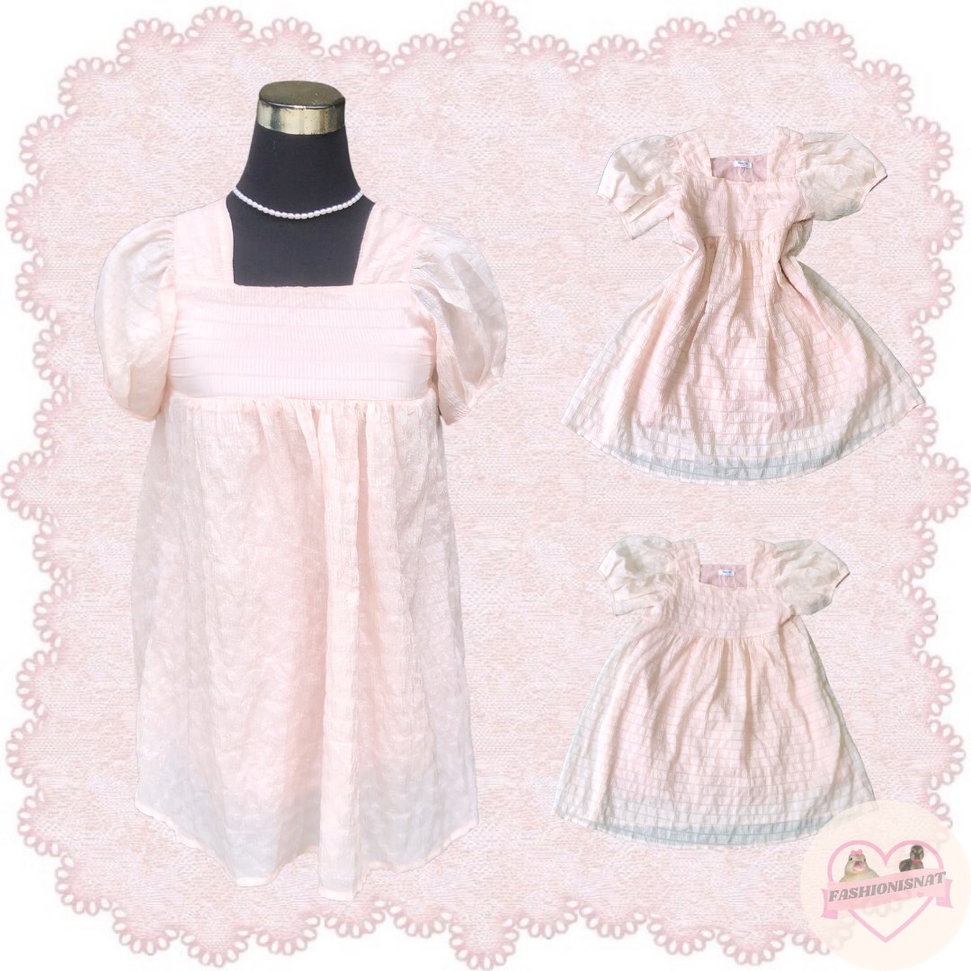 Sawako baby pink dress over jeans babydoll top / mini dress coquette ...