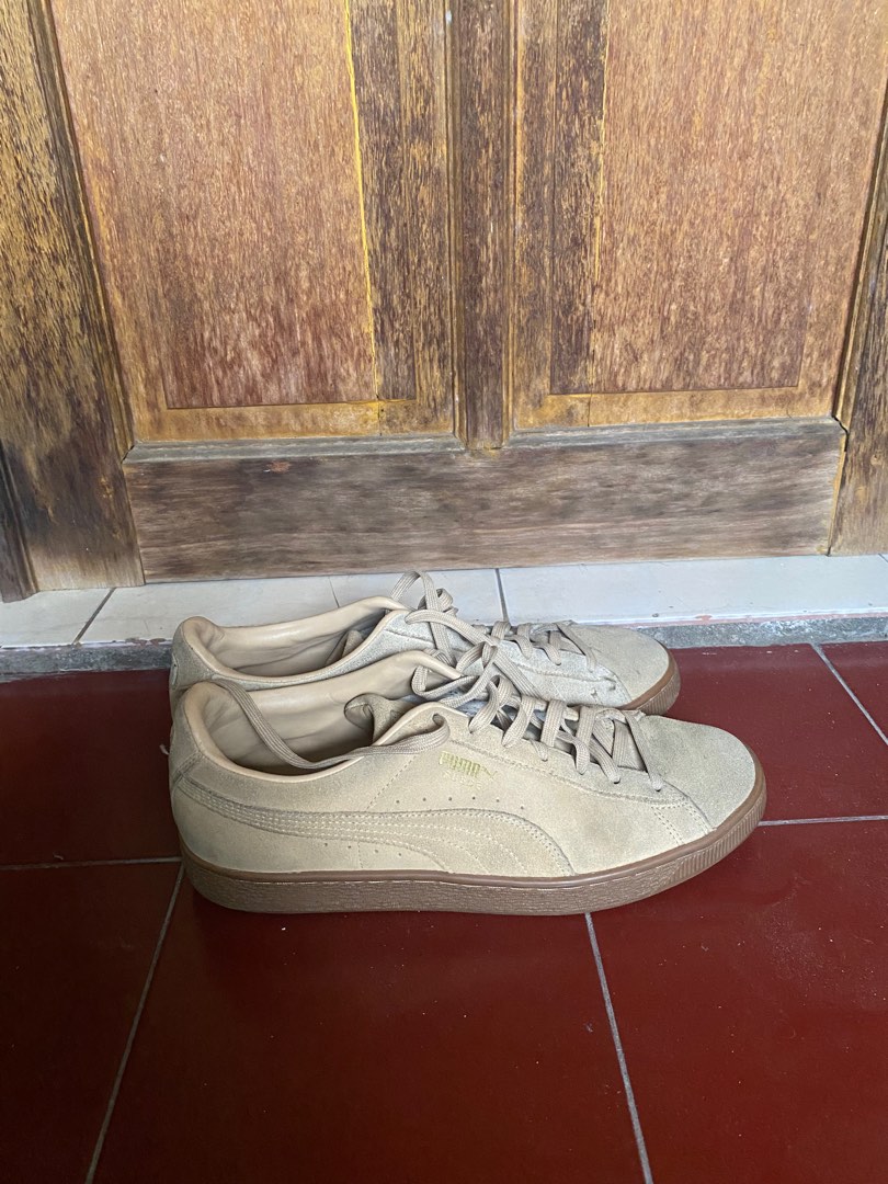 Sepatu puma suede beige gum original, Fesyen Pria, Sepatu , Sneakers di ...