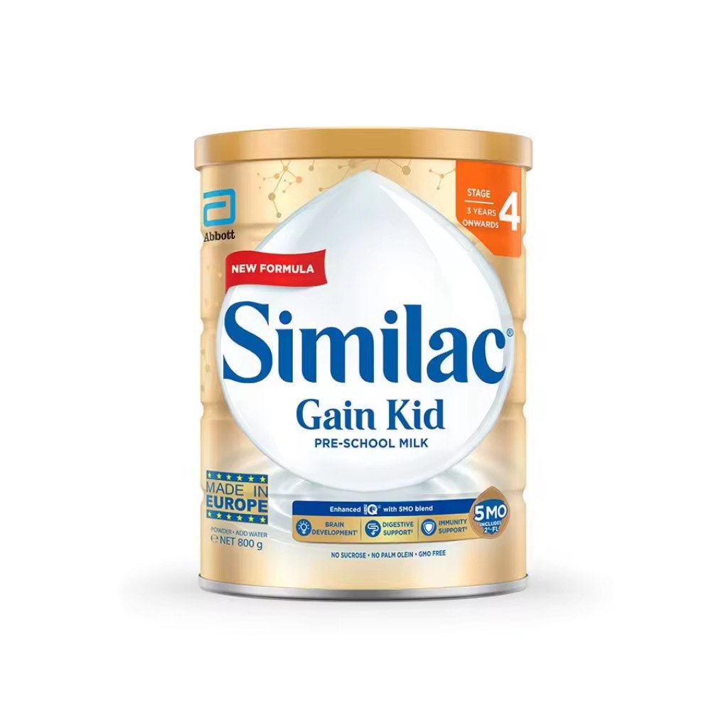 Similac Gain 5MO Stage 4 Kid Pre-school Milk Powder Formula 800g (3 ...