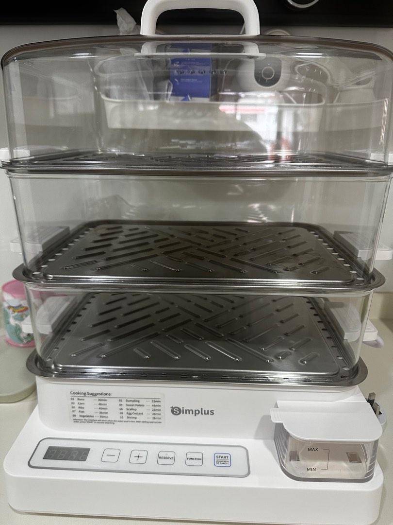 Simplus Electric Steamer 3-Tier Steamer 21L, TV & Home Appliances ...
