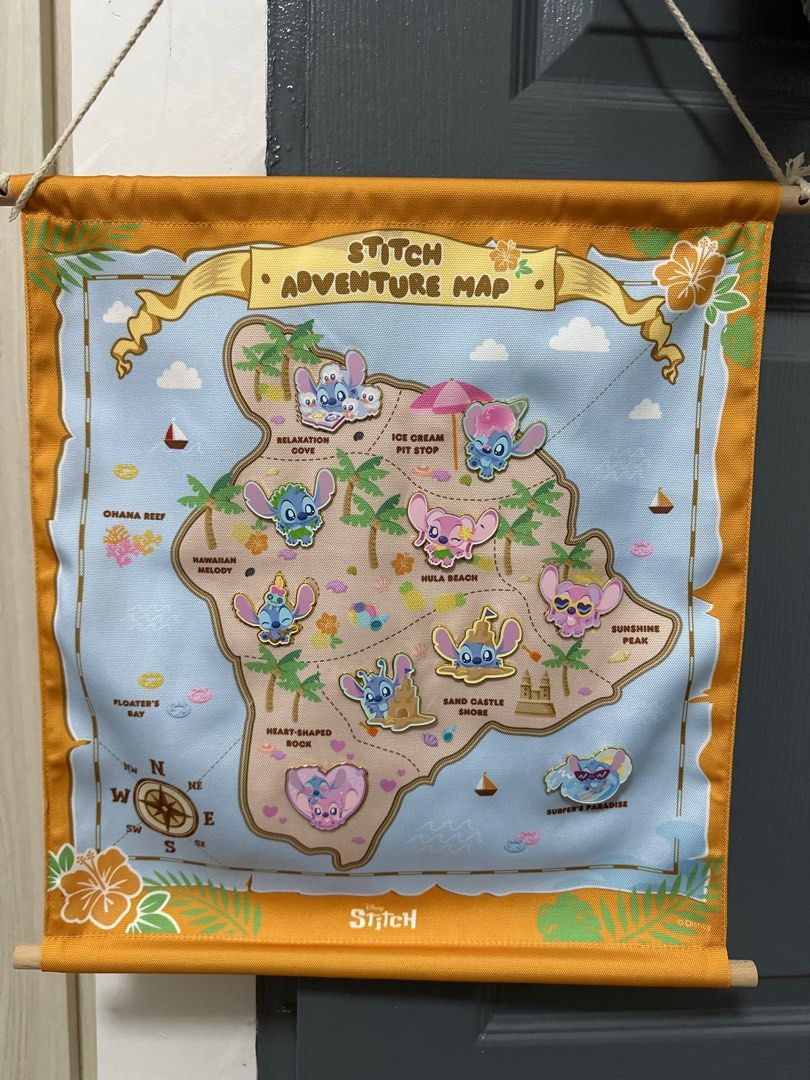 Full set pin and scroll- Stitch Adventure Map and stitch pins, Hobbies ...