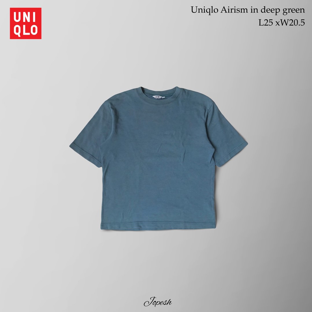 Uniqlo Airism dark green, Men's Fashion, Tops & Sets, Tshirts & Polo ...