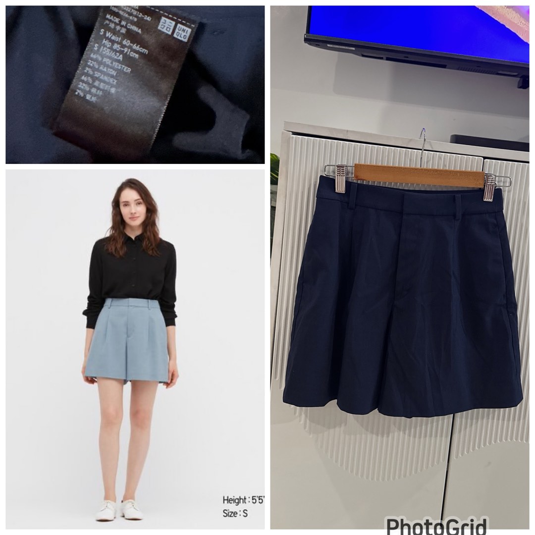 Uniqlo Smart Short in Navy Blue, Women's Fashion, Bottoms, Shorts on ...