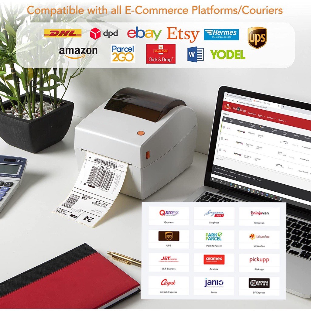 USB Thermal Printer for Waybill Barcode Label Print, Computers & Tech ...