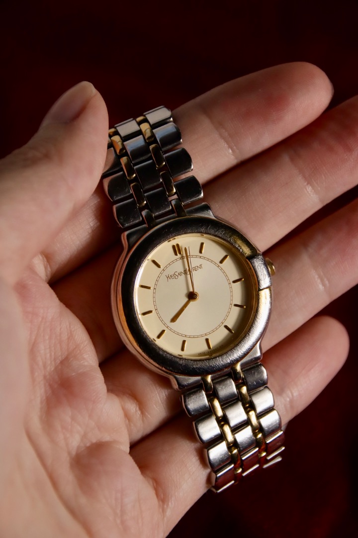Yves Saint Laurent Quartz Vintage Watch - Gold Dial, Women's Fashion ...