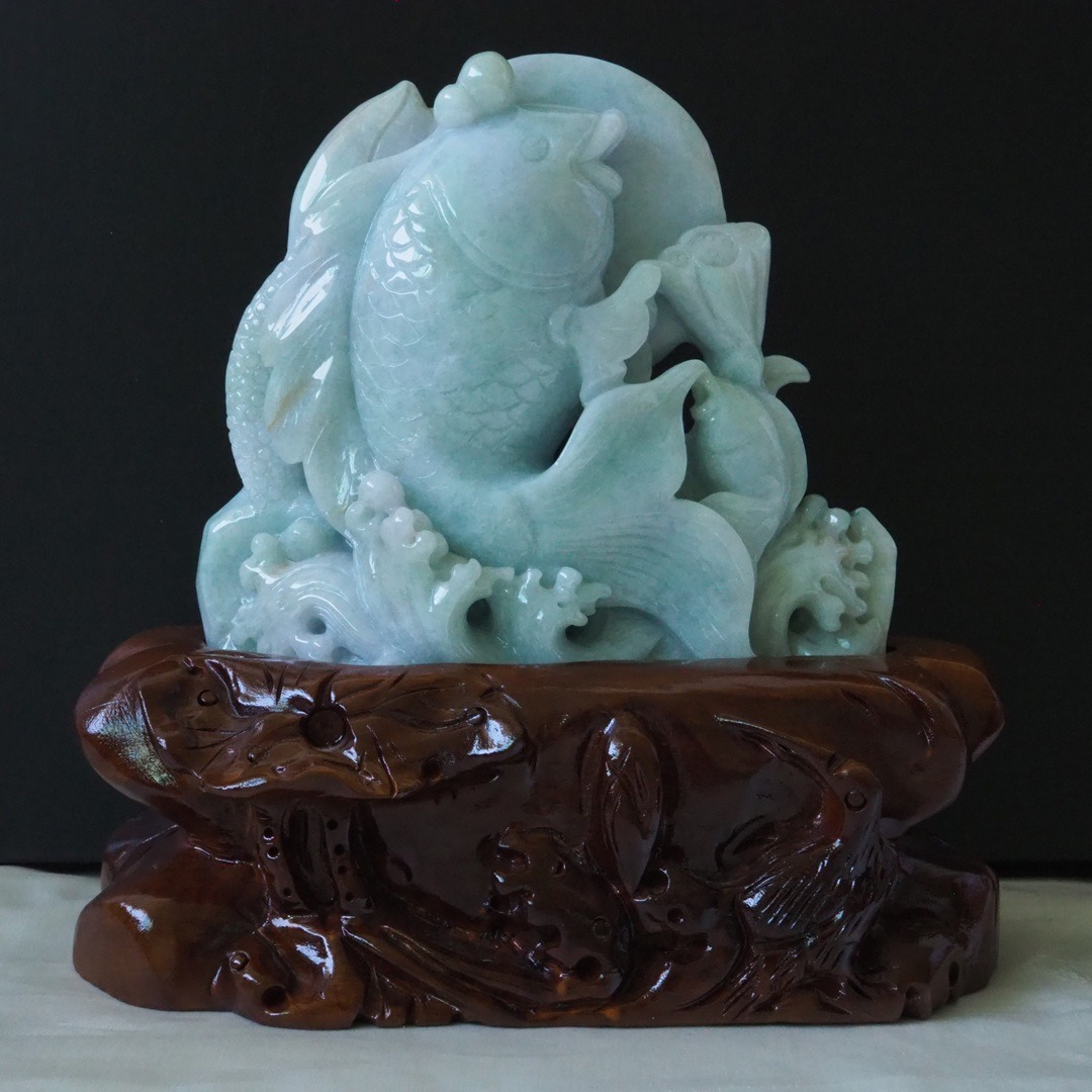 011 Nian Nian You Yu Jade Statue – Grade A Jadeite, Women's Fashion ...
