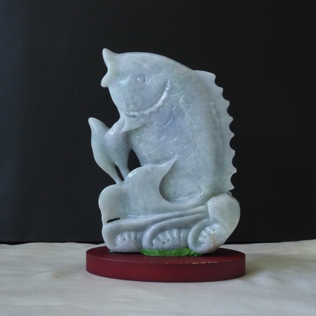 015 Nian Nian You Yu Jade Statue – Grade A Jadeite, Women's Fashion ...
