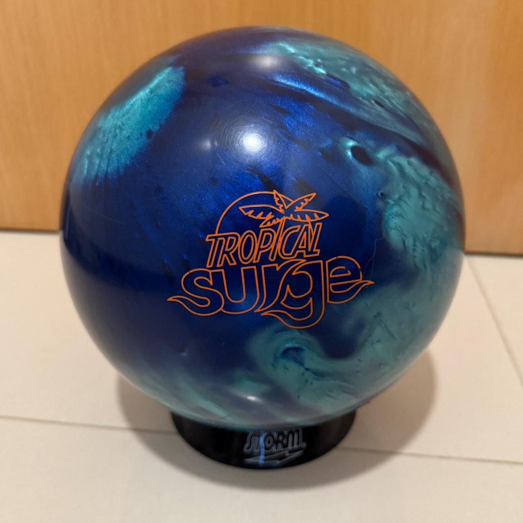 14lbs 2H RH Storm Tropical Surge Teal-Blue Reactive Coverstock Bowling ...