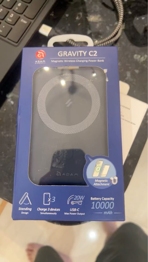 ADAM Gravity C2 Magnetic Wireless Charging Power Bank, Mobile Phones ...