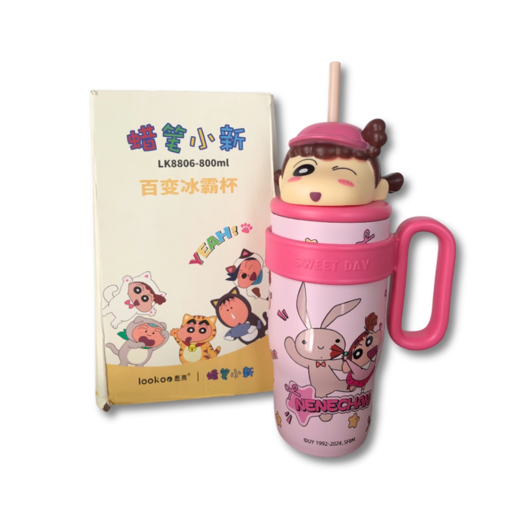 Botol Minum Pure Stainless Big Size Warna Pink Original License Crayon Shinchan, Botol Minum ...