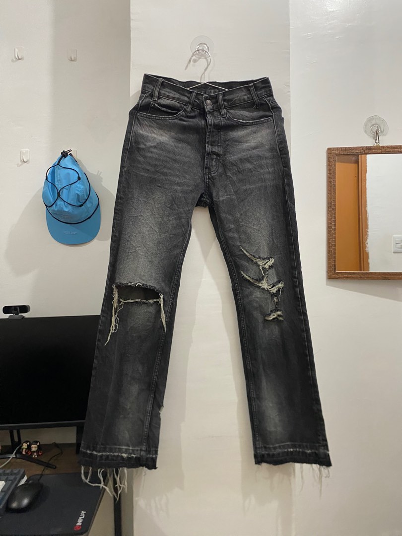 CELINE WESLEY STRAIGHT LEG DESTROYED DENIM PANTS, Luxury, Apparel on ...