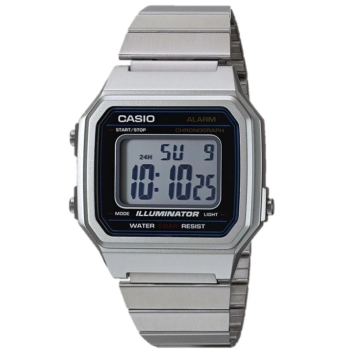 [Chrono Hustle] Casio B650 Silver Adjustable Stainless Steel Strap Men ...