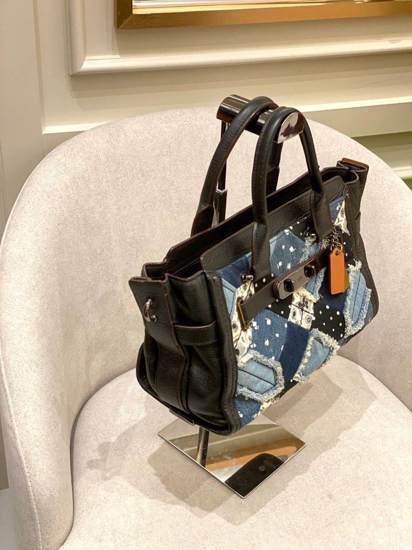 COACH SWAGGER 27 CANYON QUILT DENIM HANDBAG, Luxury, Bags & Wallets on ...