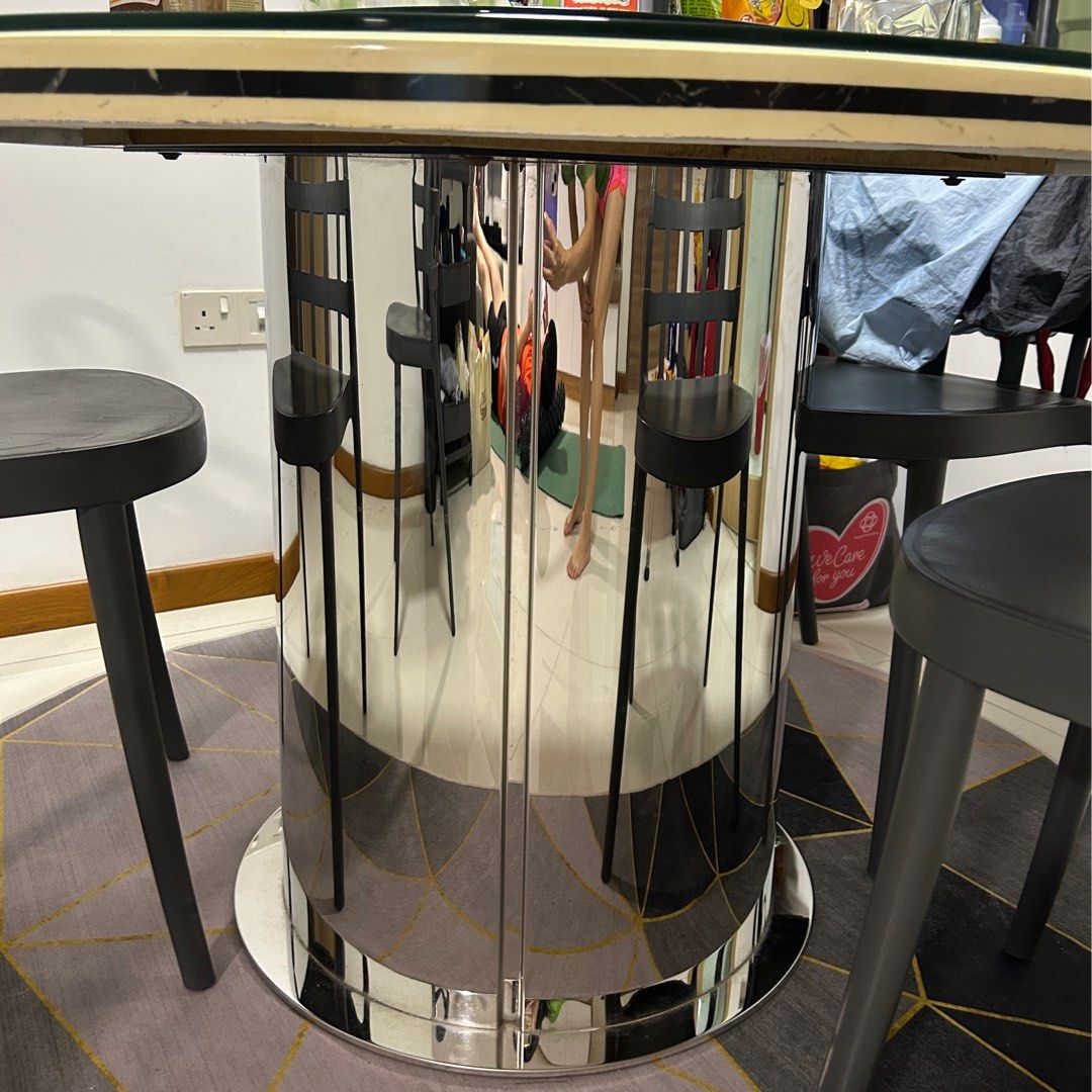 Dining table 1.1m diameter, Furniture & Home Living, Furniture, Tables ...