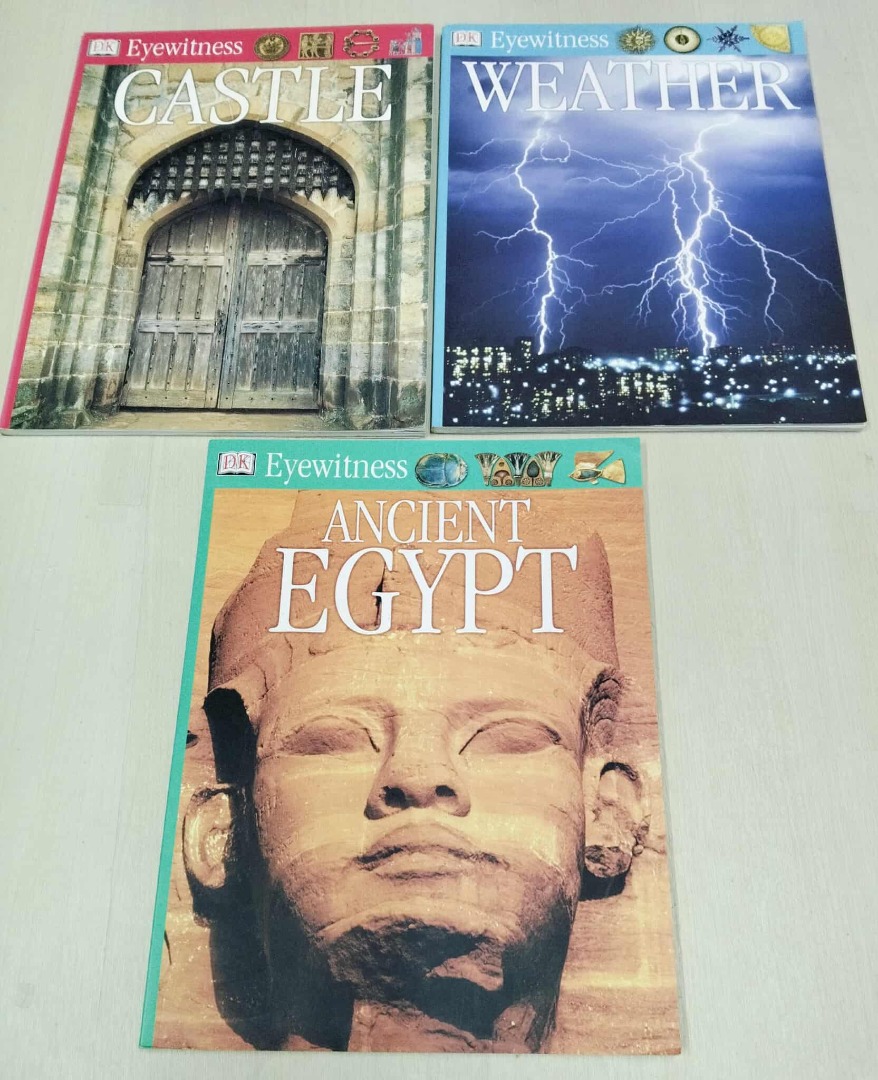 DK Eyewitness Books Set - 3 Books (Castle, Ancient Egypt, Weather ...