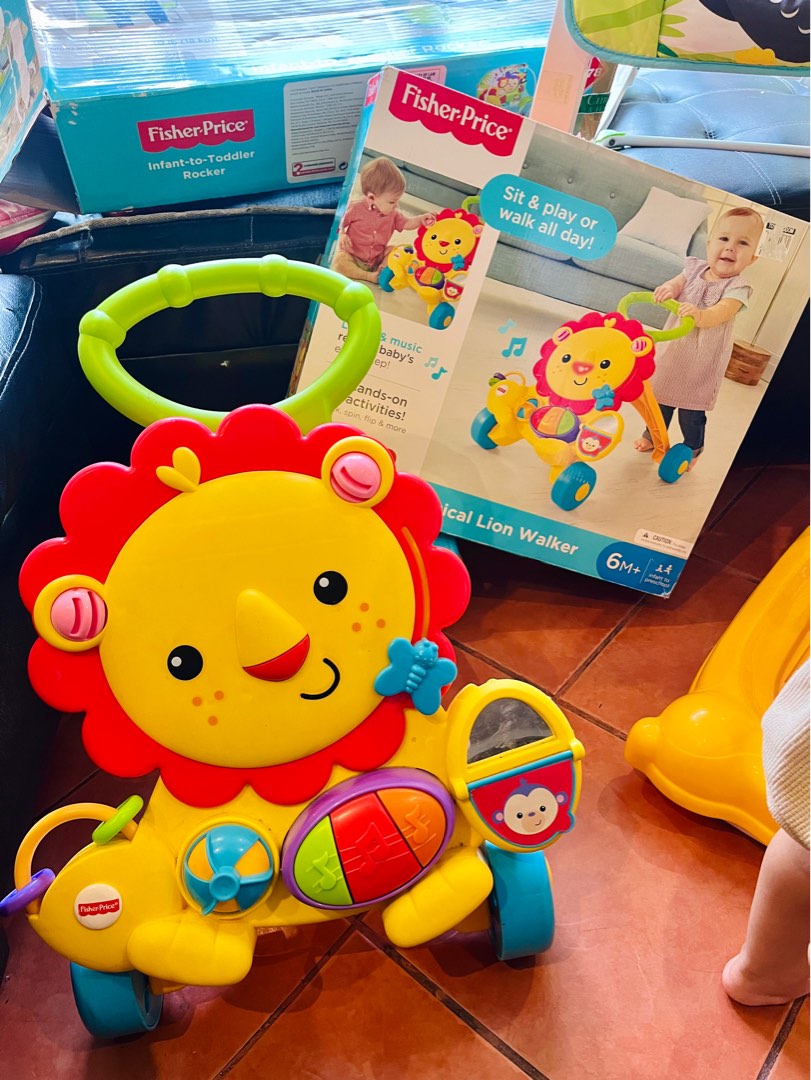 Fisher price musical lion walker with lights, Babies & Kids, Infant ...