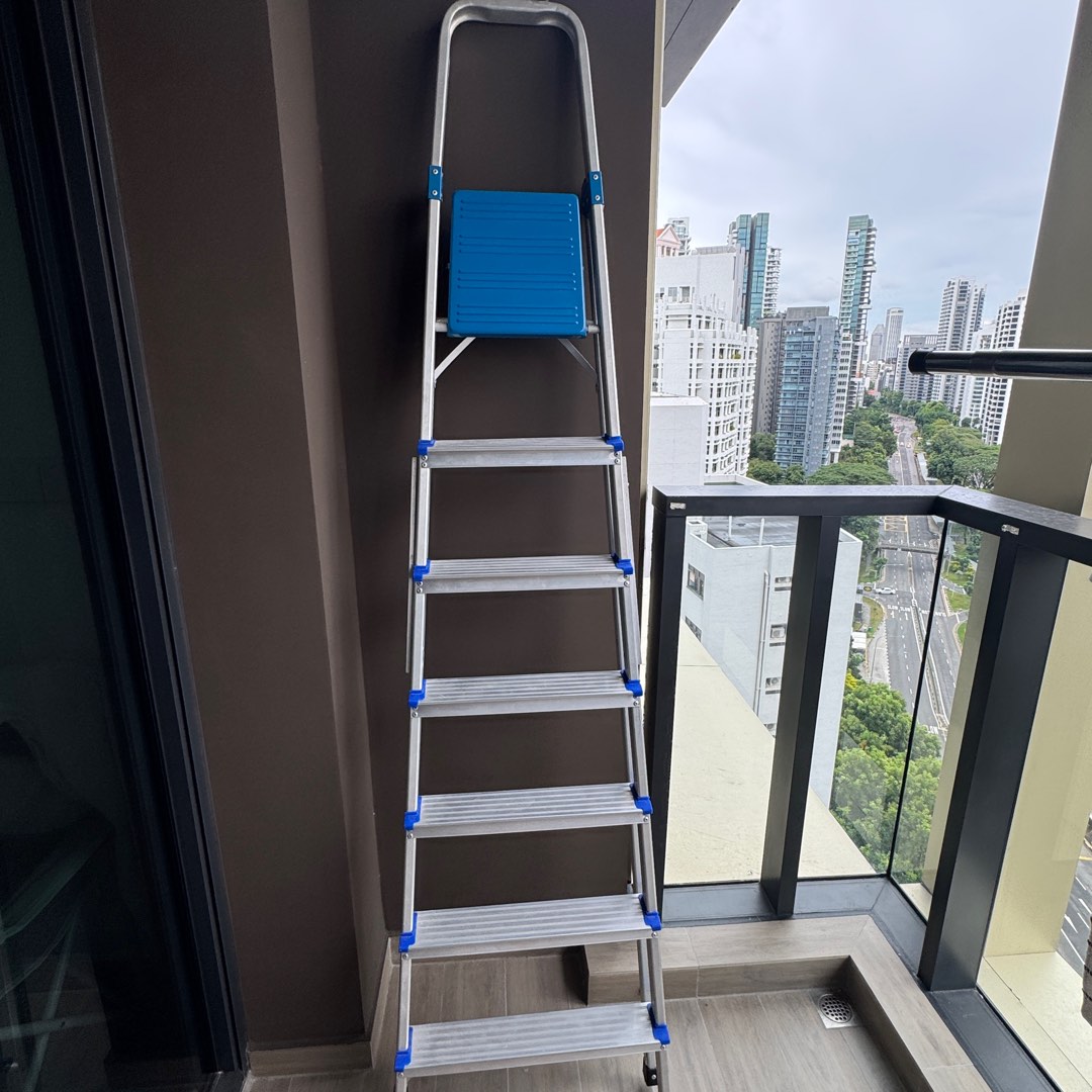 Heavy Duty Aluminium 7 Step Ladder 150cm, Furniture & Home Living, Home ...