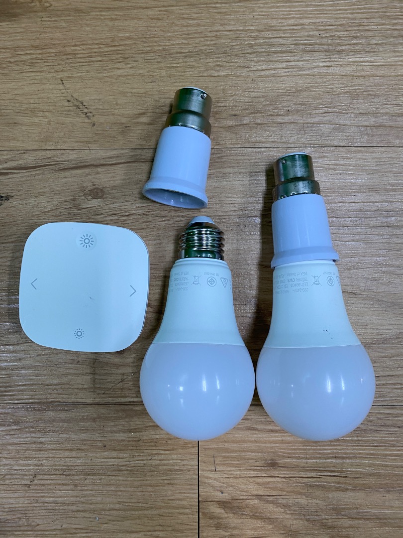 Ikea RGB LED lightbulb with bayonet adapter, 傢俬＆家居, 燈飾及風扇, 燈飾 - Carousell