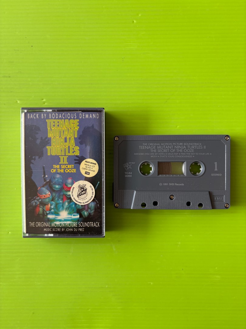 Kaset Teenage Mutant Ninja Turtles II The Secret Of The Ooze Soundtrack ...
