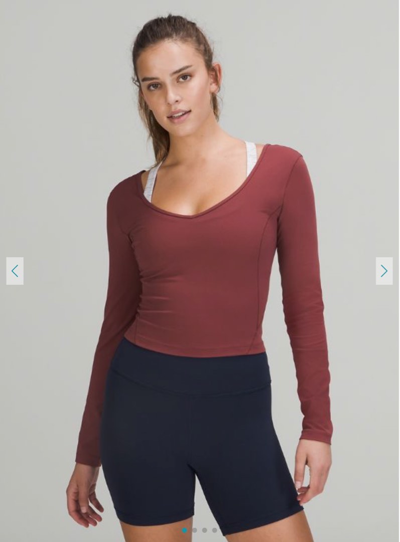 Lululemon Align Long-Sleeve in Smoky Red, Women's Fashion, Activewear ...