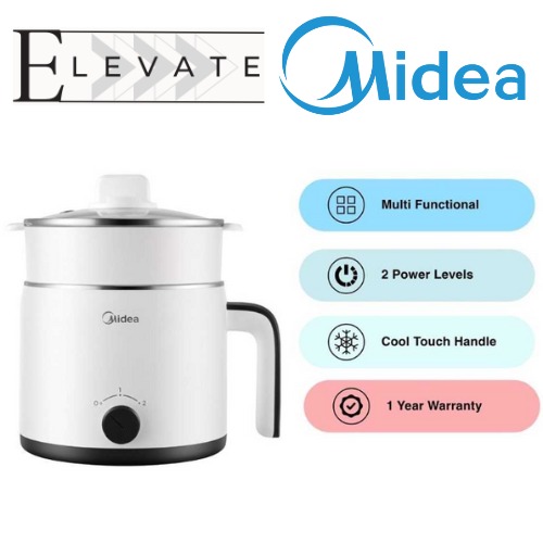 Midea 1.2L Mini Multi Cooker White (MEC-1012W), Furniture & Home Living ...