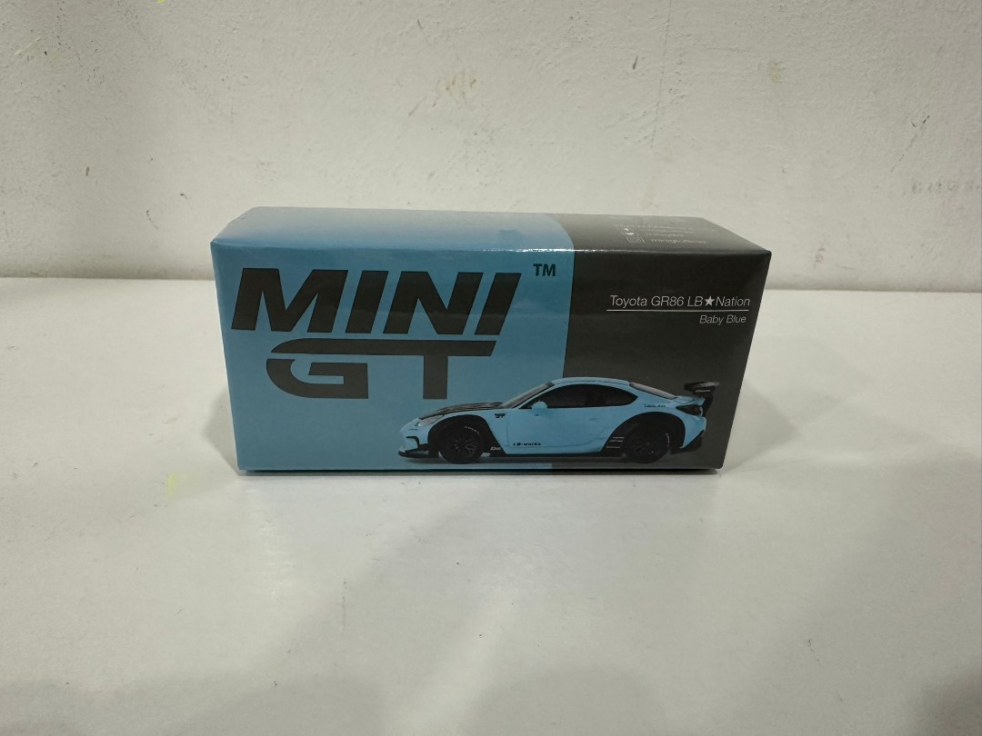Mini GT #873 1/64 Toyota GR86 LB Nation Baby Blue, Hobbies & Toys, Toys & Games on Carousell