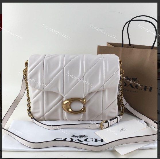 New Coach Original CW629 White Times Square Tabby Shoulder Bag with Quilting Women Crossbody ...