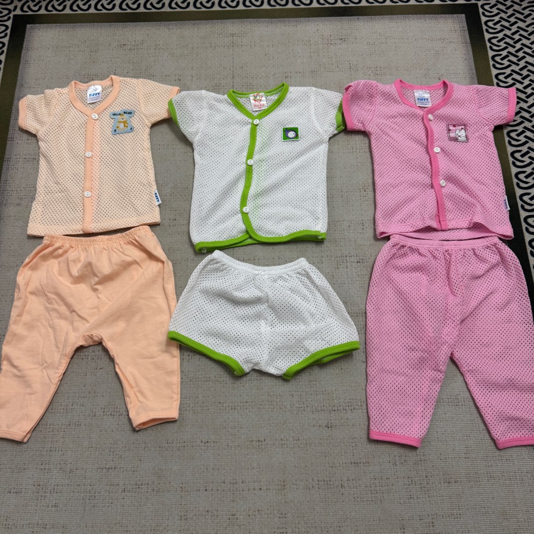 10 Set Newborn Fiffy OKBB Baju lubang lubang, Babies & Kids, Babies ...