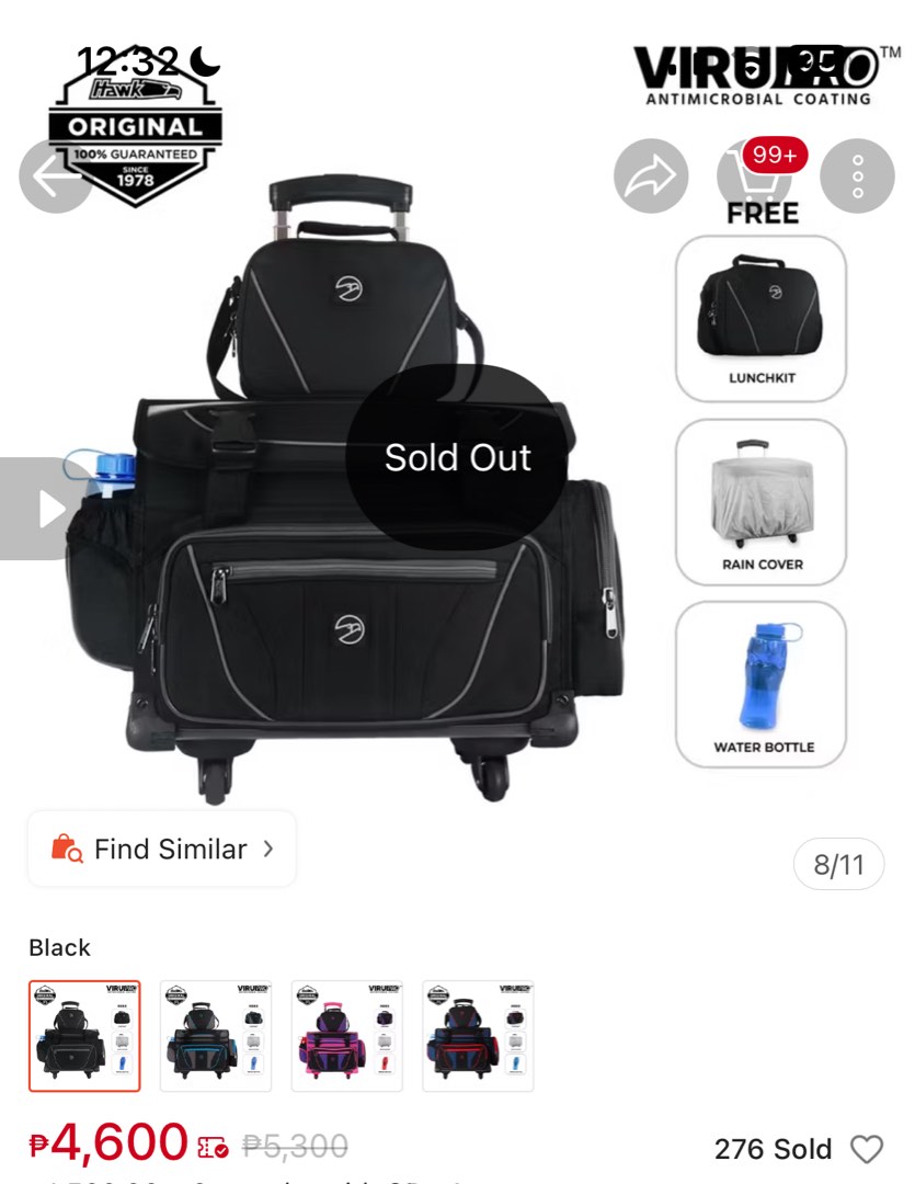 Original Hawk Stroller trolley Bag, Hobbies & Toys, Stationary & Craft ...