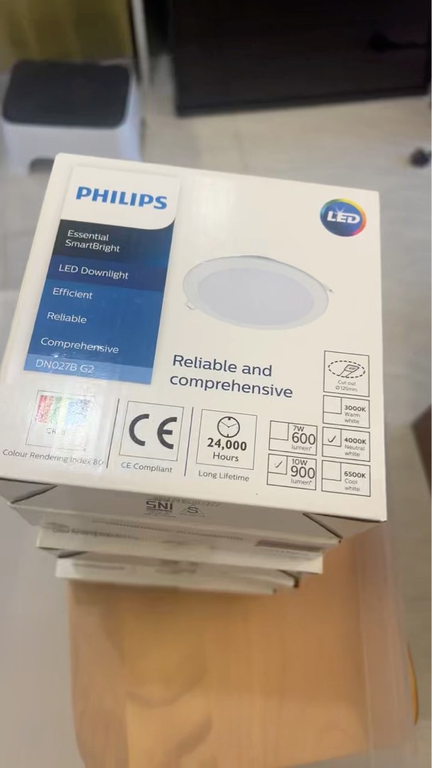 Philips Essential SmartBright LED Downlight DN027B G2, Furniture & Home ...