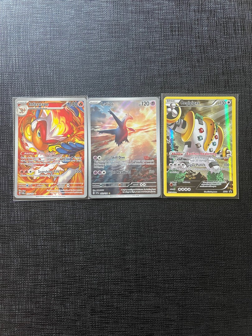 Pokemon TCG english cards Latios Infernape Regigigas, Hobbies & Toys ...