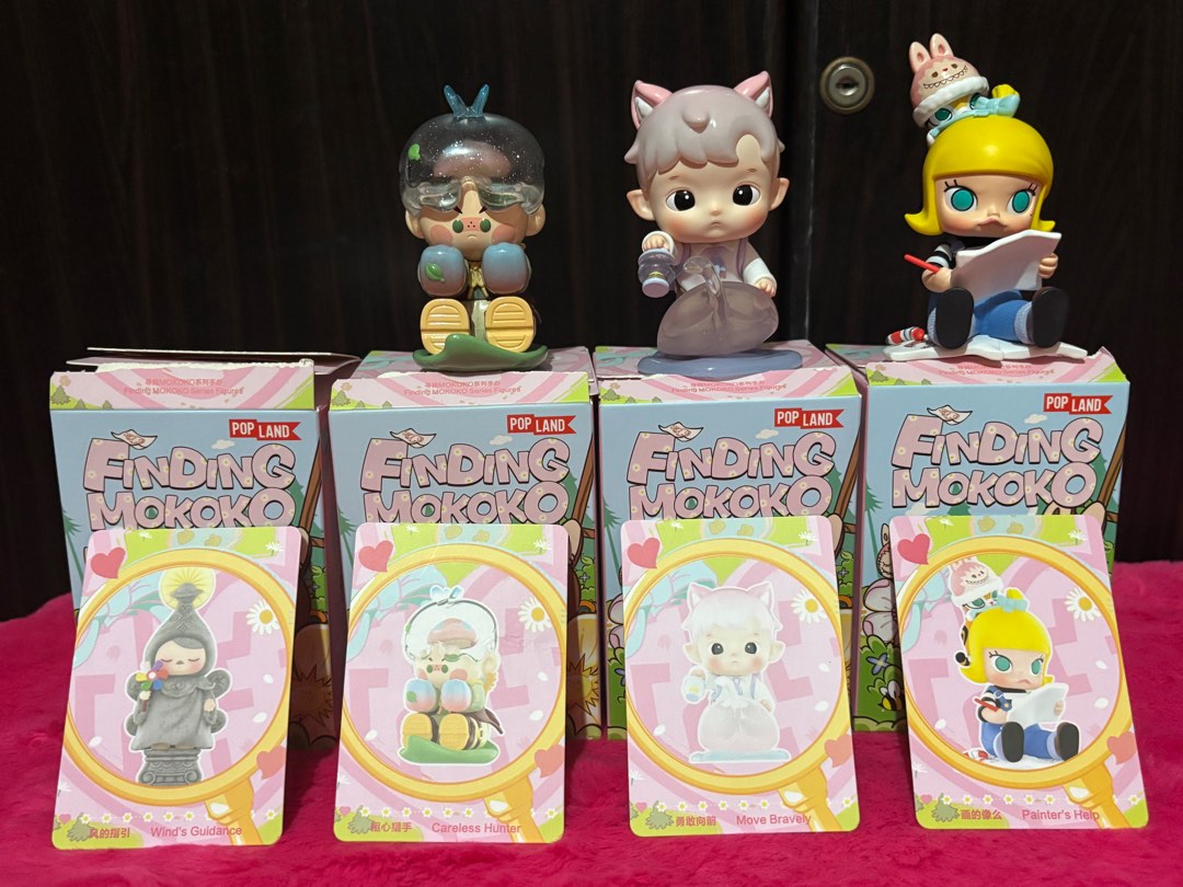 Popmart Finding Mokoko Series Popland Pucky, Hacipupu, Molly, Hobbies ...