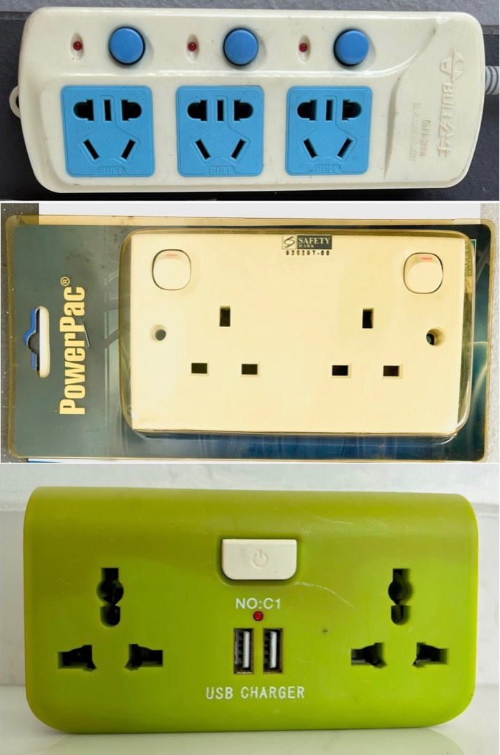 Powerpac Switch Socket Surface/Multi-Function Extension Lead Home Use ...