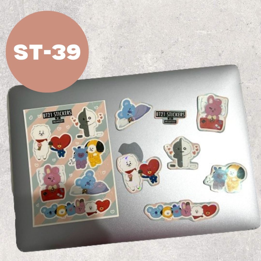 📣[PROMO BUY 1 GET 1 FREE] BTS Stickers, BT21 Cute Colorful Cartoon ...