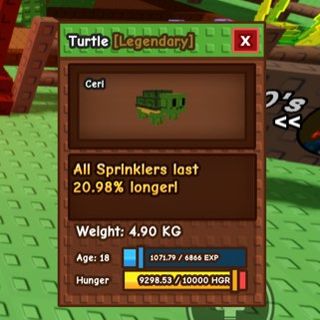 Roblox grow a garden pet turtle, Video Gaming, Gaming Accessories, In ...