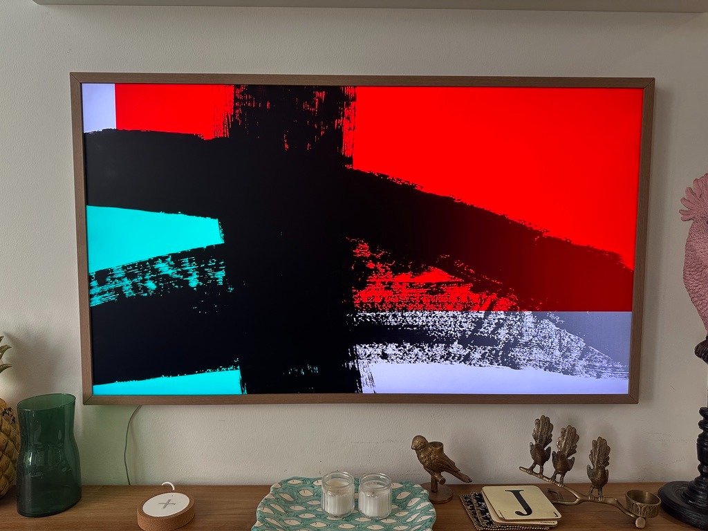 Samsung "The Frame" 43" TV with Teak Colour Frame, TV & Home Appliances ...