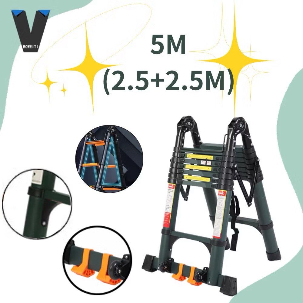 Tangga 5 meter | 5M double aluminum , Perabotan Rumah di Carousell