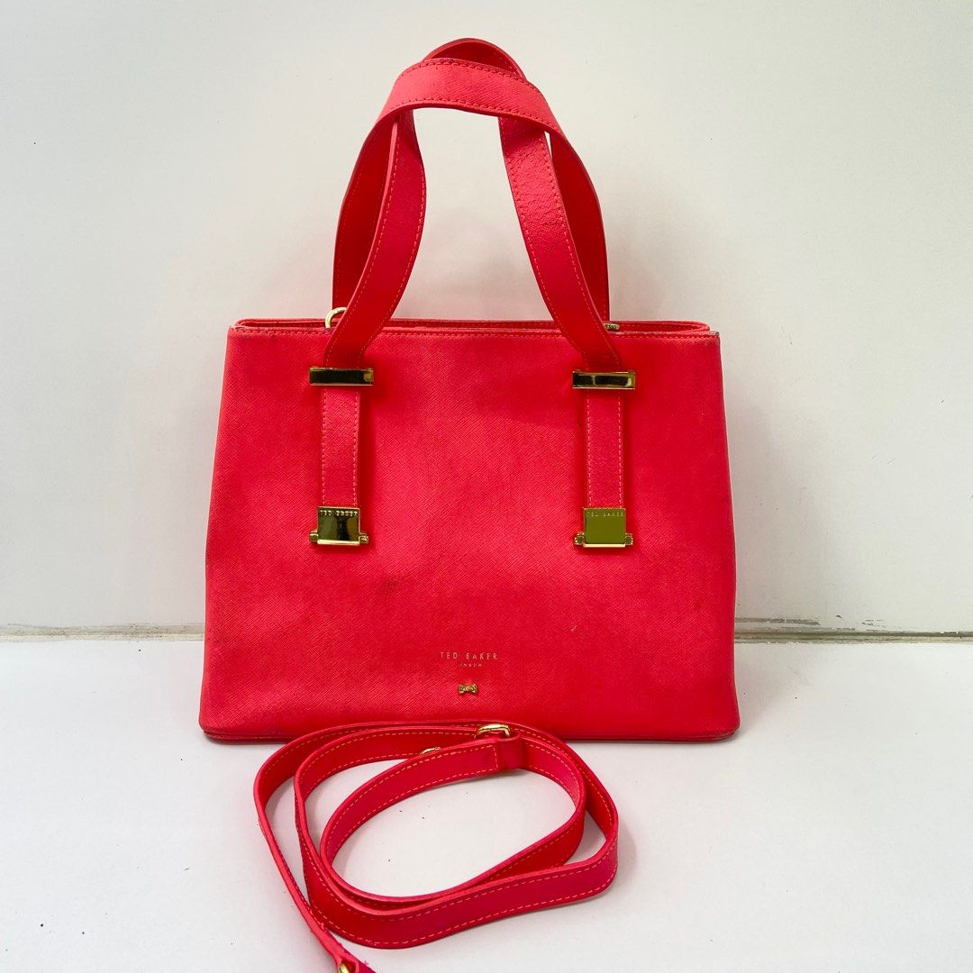 TED BAKER RED PINK GHW 2WAY HAND & SHOULDER BAG 247048902 @, Luxury ...