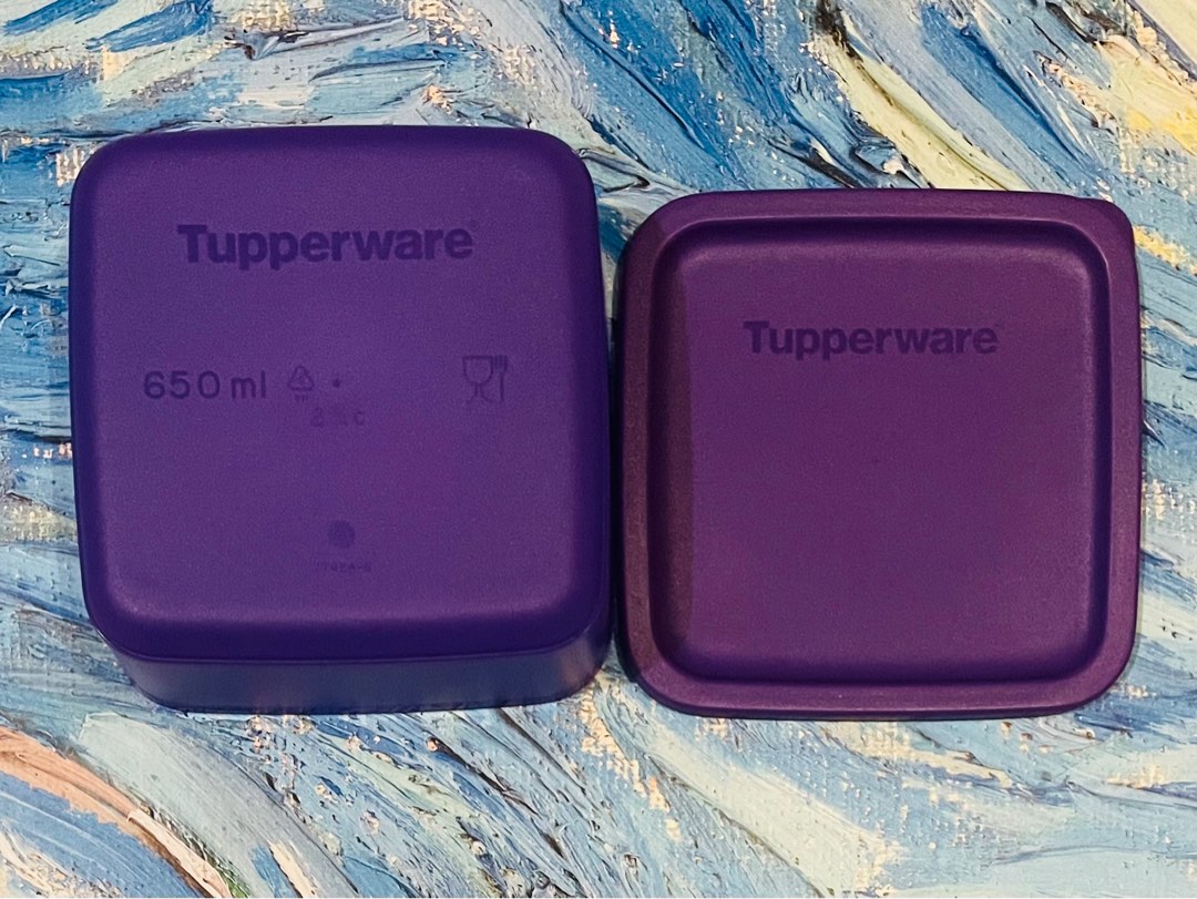 Tupperware Small Square Rounds Container (650ml.), Furniture & Home ...
