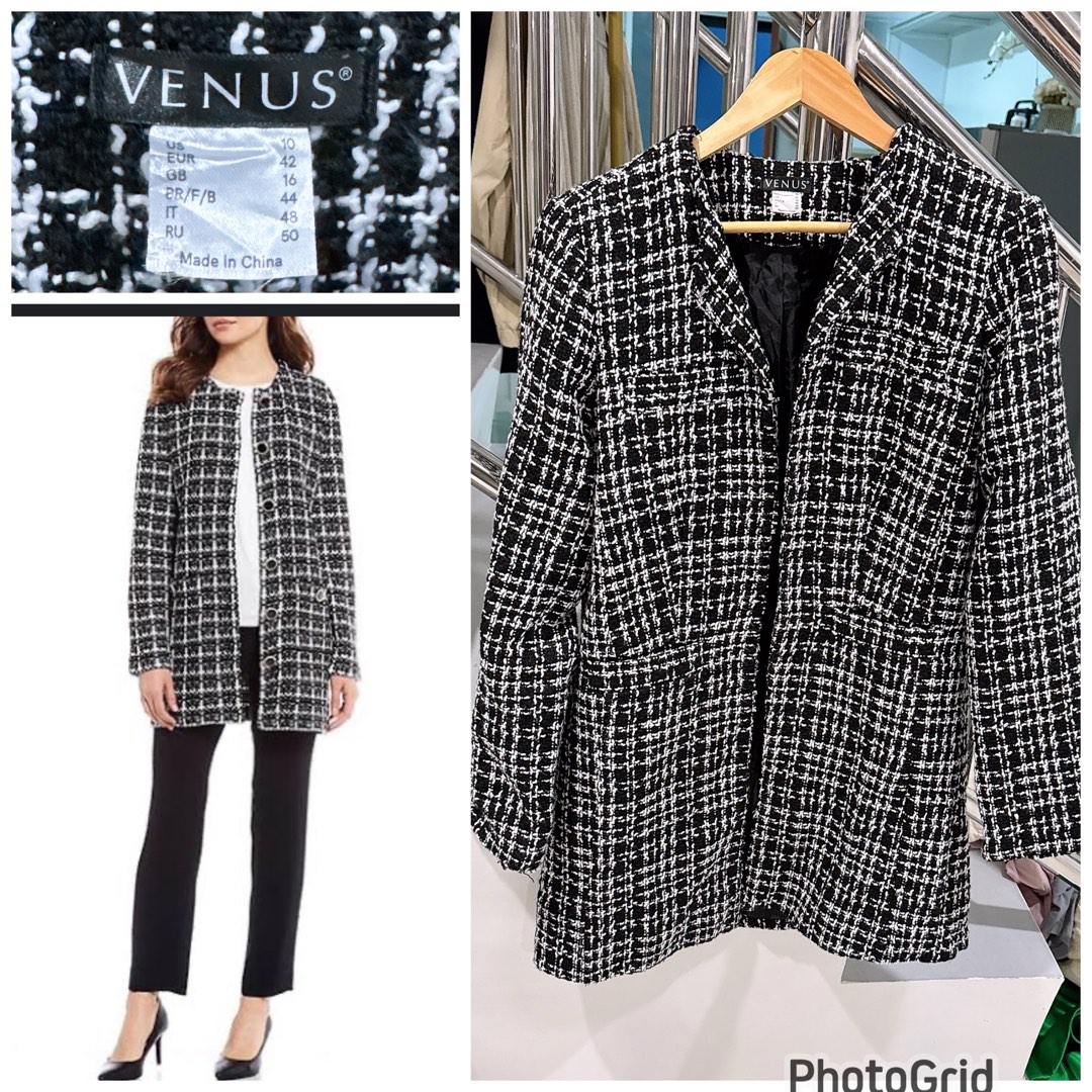 Venus High Quality Tweed Coat (like karl lagerfeld), Women's Fashion, Coats, Jackets and ...