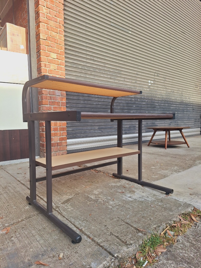 Wooden & Metal Study Desk | Meja Belajar Besi dan Kayu, Furniture ...