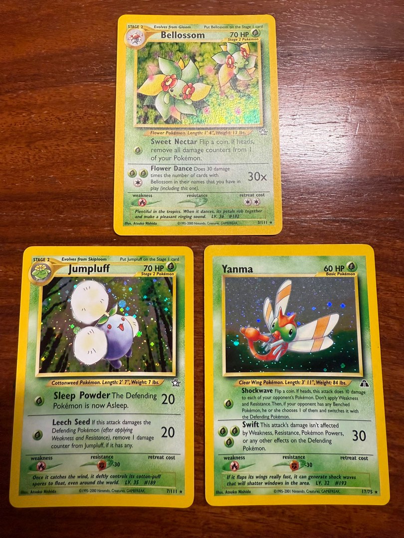 WTS/WTT Pokemon/Pokémon TCG Cards: Neo Genesis Jumpluff, Bellossom (with Swirl); Neo Discovery ...